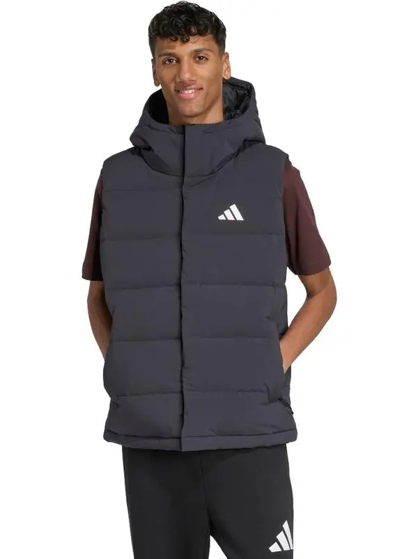 Adidas Helionic Climawarm Hooded Down Vest - Black