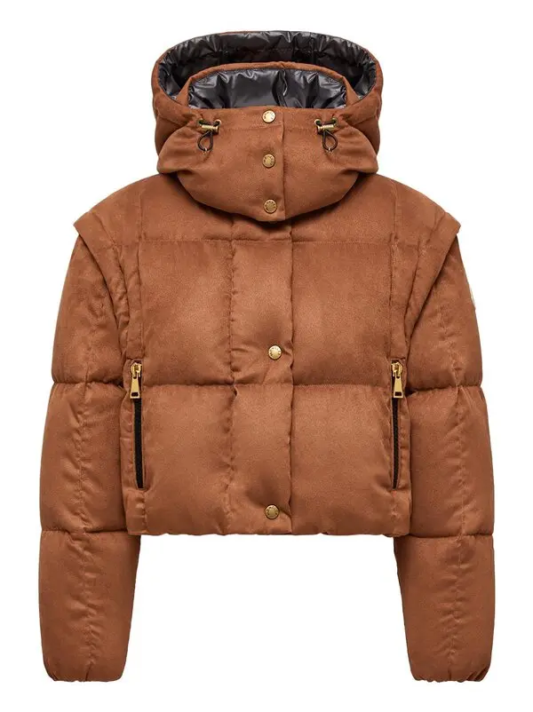 Moncler Paterne 2-in-1 Hooded Down Jacket - Brown