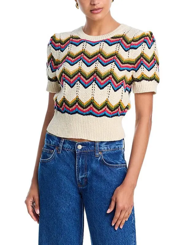 MOTHER The Powder Puff Chevron Sweater - The Highs And Lows