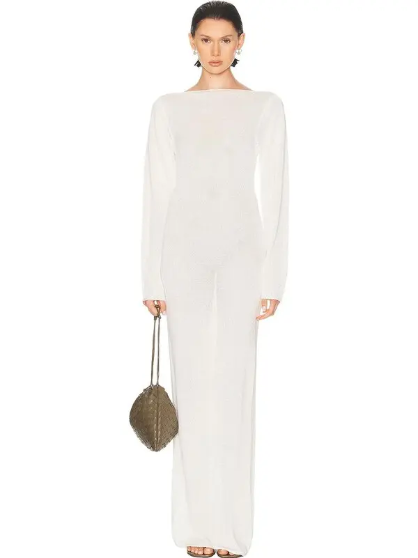 EAVES X Coco Wister Long Sleeve Maxi Dress - Ivory