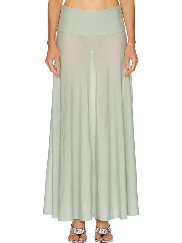 Alaïa Maxi Skirt - Vert Amande