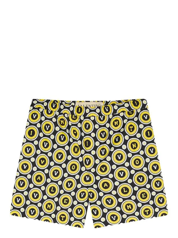 Valentino Garavani Swim Shorts - Black & Yellow