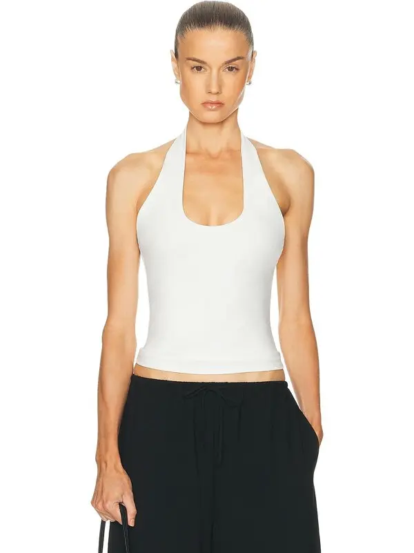 EAVES Simeon Halter Top - White