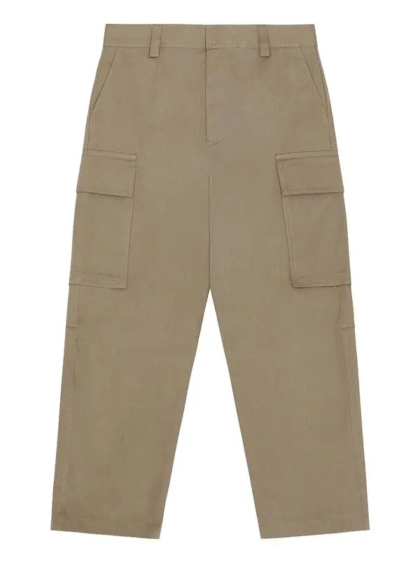 Bottega Veneta Cotton Twill Cargo Trousers - Grey Seal