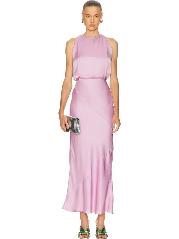 Alejandra Alonso Rojas Blouson Midi Dress - Pink