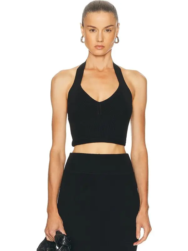 Wardrobe.NYC Knit Halter Top - Black