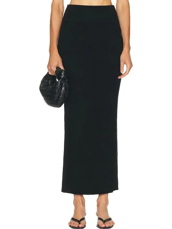 Wardrobe.NYC Knit Column Skirt - Black