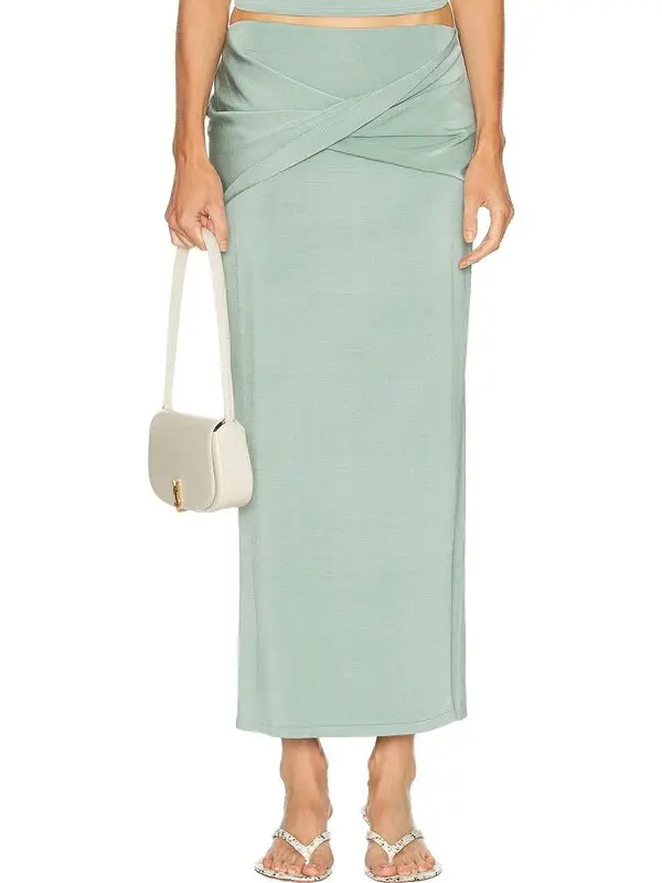 Simkhai Vienna Midi Skirt - Sea Glass