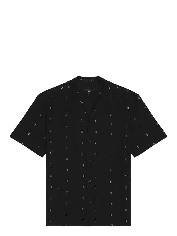 Rag & Bone Avery Embroiderd Linen Shirt - Black