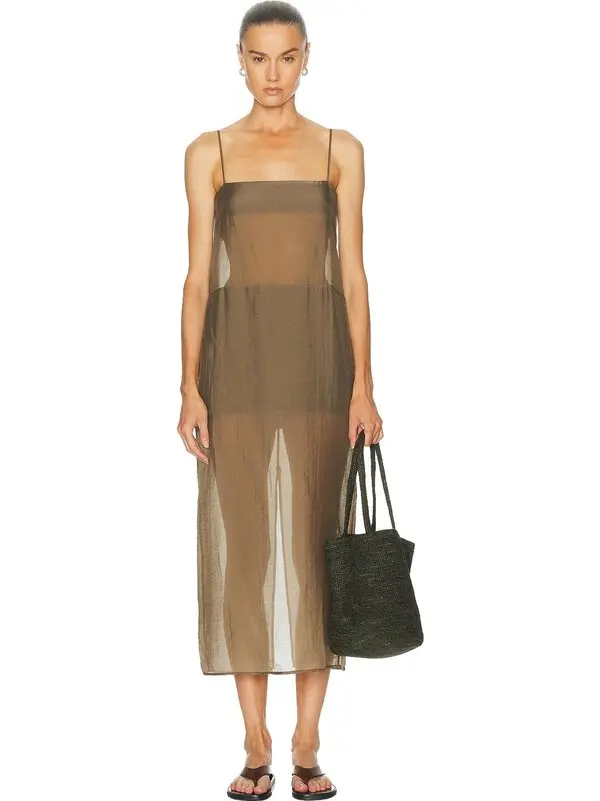 EAVES X Coco Ettore Maxi Dress - Dark Khaki