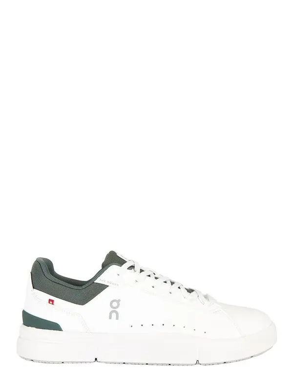 On The Roger Advantage Sneakers - White & Olive