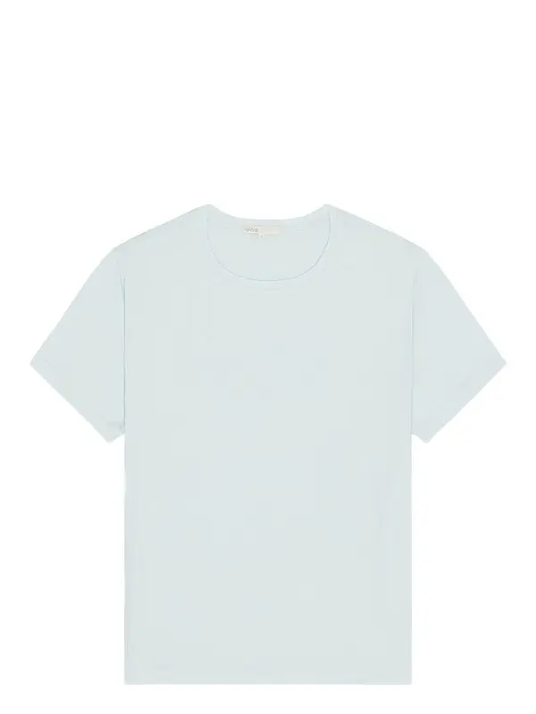 Onia Joey Crew Neck Tee In Baby Blue - Soft Sky
