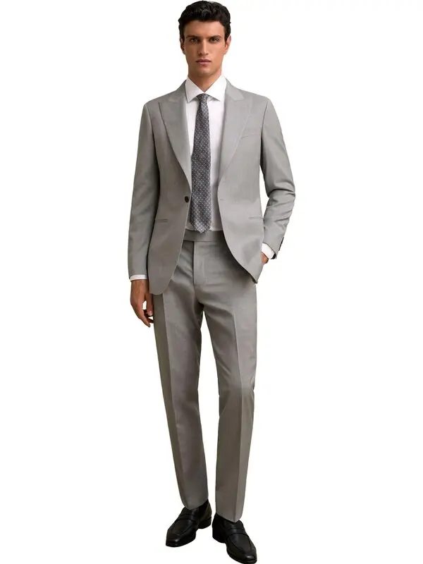 REISS Inspire Wool Tailored-fit Suit Trousers - Mid Grey