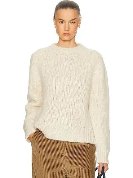 JIL SANDER Long Sleeve Crewneck Jumper - Chalk