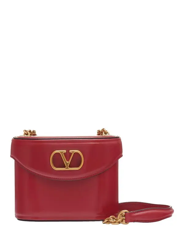 Valentino Garavani Devain Leather Vanity Bag - Rosso V