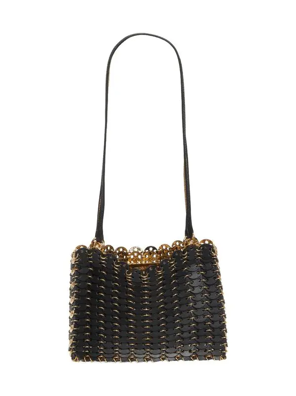 Rabanne Iconic 1969 Leather Shoulder Bag - Black/gold