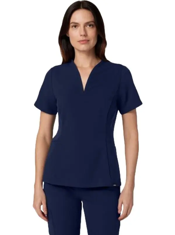 JAANUU Calix 2-pocket V-neck Scrub Top - Midnight Navy