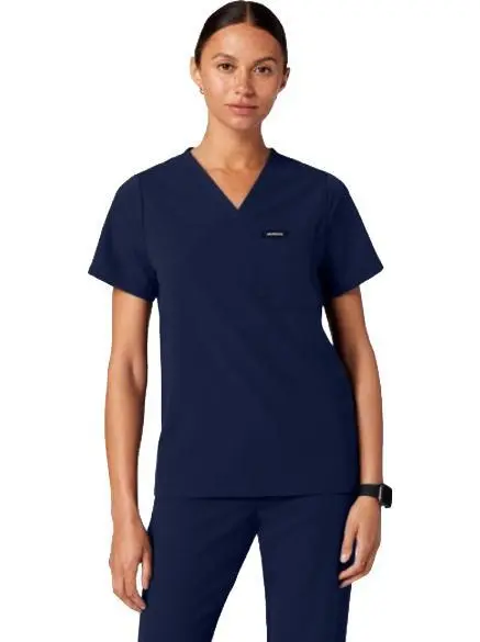 JAANUU Rhena V-neck Scrub Top - Midnight Navy