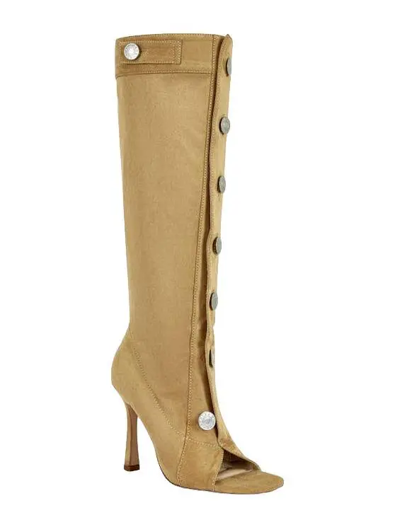 AZALEA WANG Knee-high Stiletto Boots - Tan