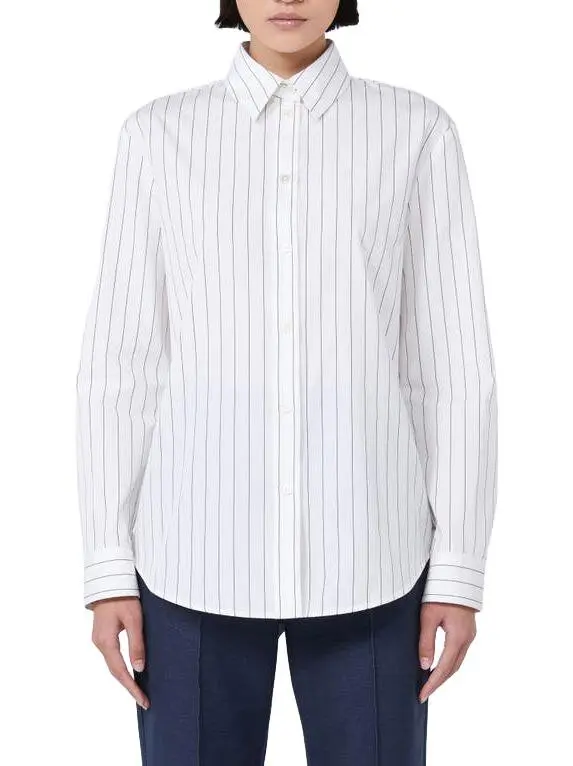 MM BY MAX MARA Effige Cotton Button-up Shirt - White