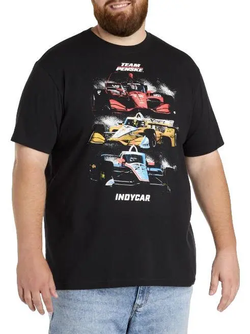 TRUE NATION BY DXL Big & Tall Indy Car Racing Graphic Tee - Black