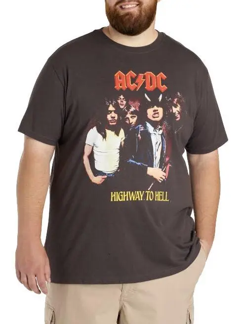 TRUE NATION BY DXL Big & Tall Acdc Highway Graphic Tee - Graphite