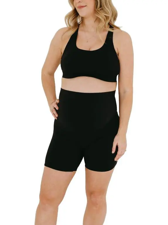AXK Maternity Bike Shorts With High Waistband - Black