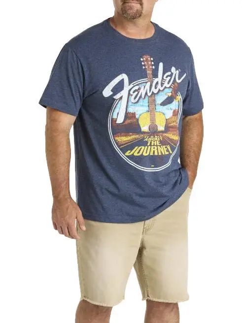 TRUE NATION BY DXL Big & Tall Fender The Journey Graphic Tee - Navy Heather