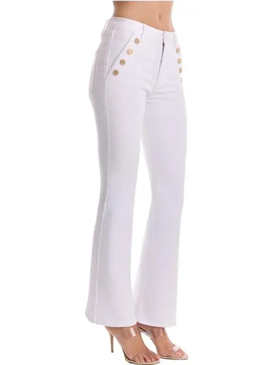 THE NOLI SHOP Allegra Bootcut Jean - White