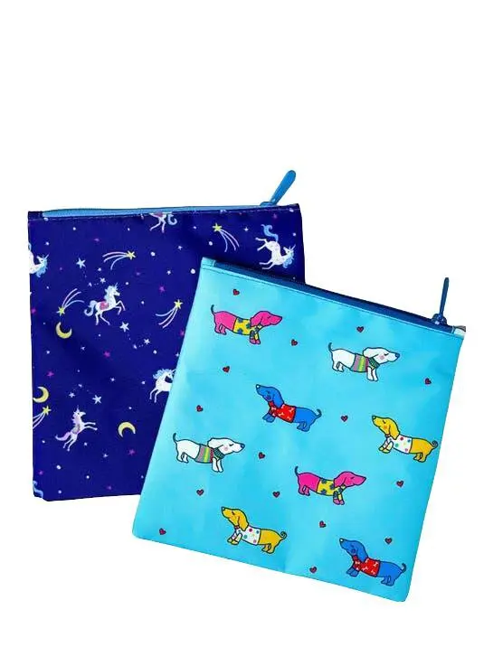 YUMBOX Reusable Sandwich And Snack Bag - Doggies And  Unicorns