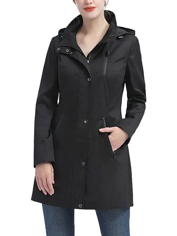 KIMI + KAI Hooded Anorak Jacket - Black