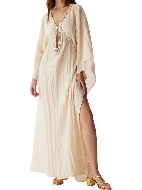 JE TE VEUX Myko Maxi Kimono - Off-white