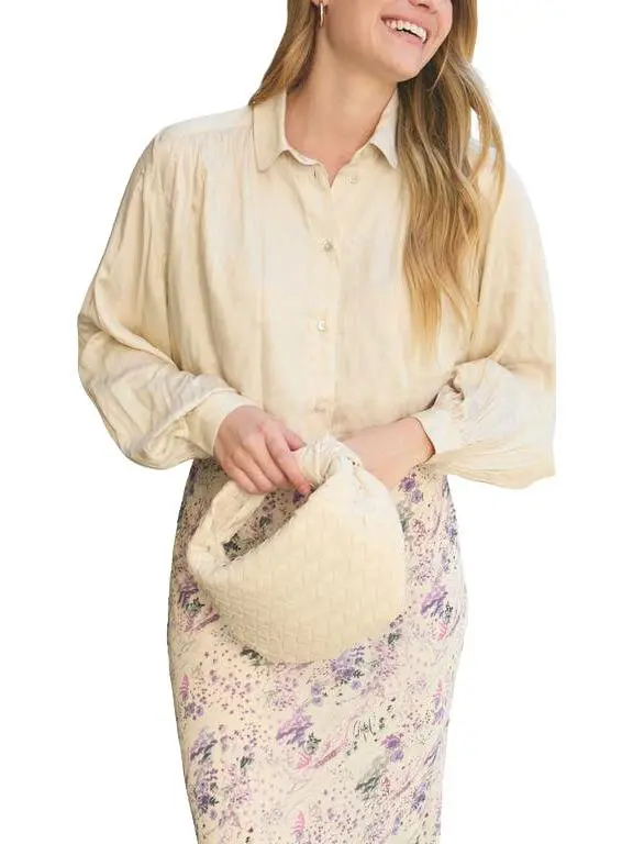 LILY AND LIONEL Marrianne Peter Pan Collar Shirt - Natural