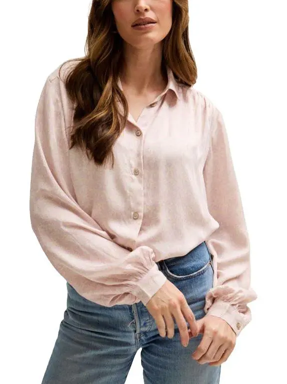 LILY AND LIONEL Marrianne Peter Pan Collar Shirt - Pink
