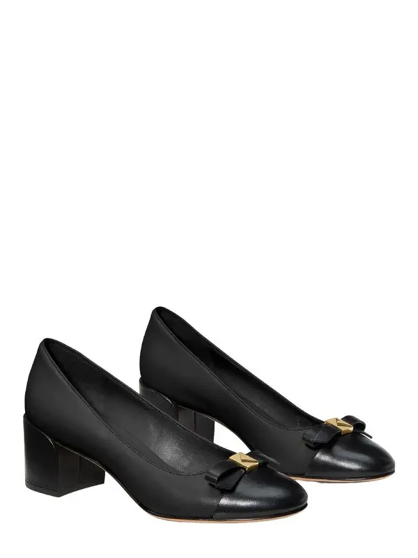 Kate Spade New York Deco Bow Ballet Cap Toe Pump - Black