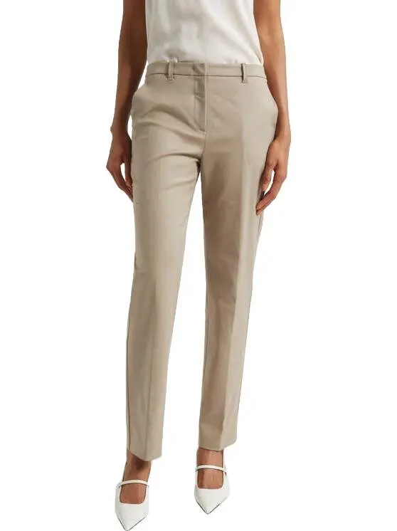 Emporio Armani Stretch Cotton Blend Pants - Sand
