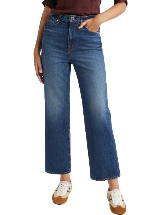 Veronica Beard Dylan High-waist Straight-leg Jeans - Roadside Blue