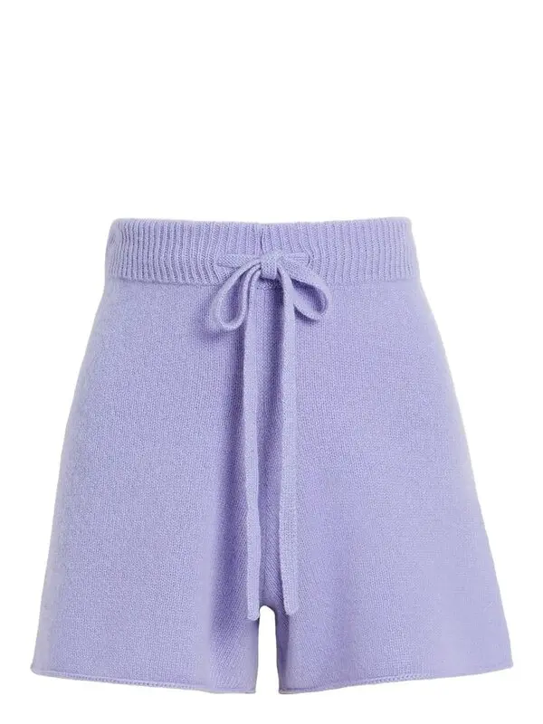 THE ELDER STATESMAN Cashmere High-rise Shorts - Lavender