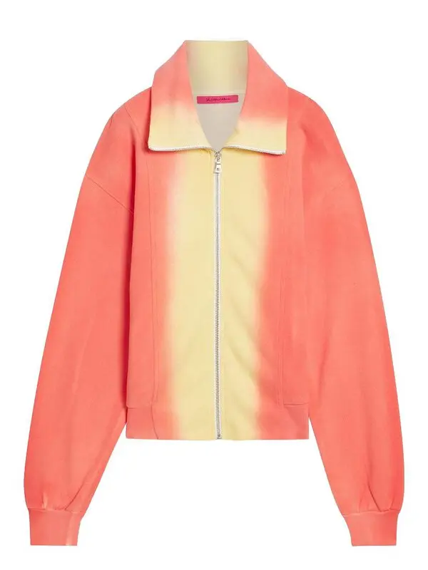 THE ELDER STATESMAN Daily Spray Tie-dyed Jacket - Coral