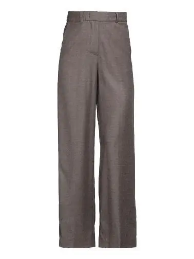 Peserico Wide-leg Flannel Pants - Brown