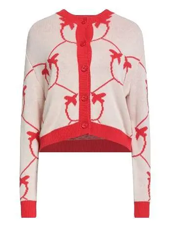 Pinko Jacquard-knit Cardigan - Red