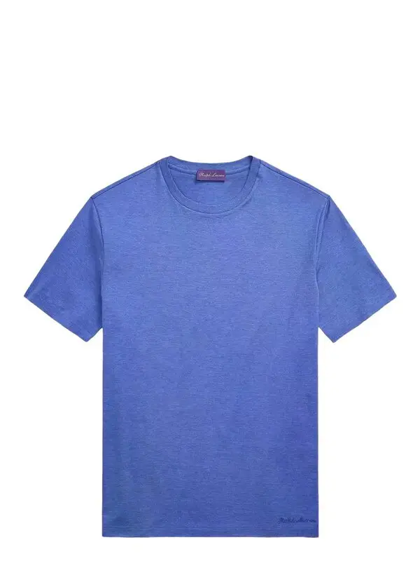 Ralph Lauren Purple Label Lisle Crew-neck Short-sleeve T-shirt - Blue