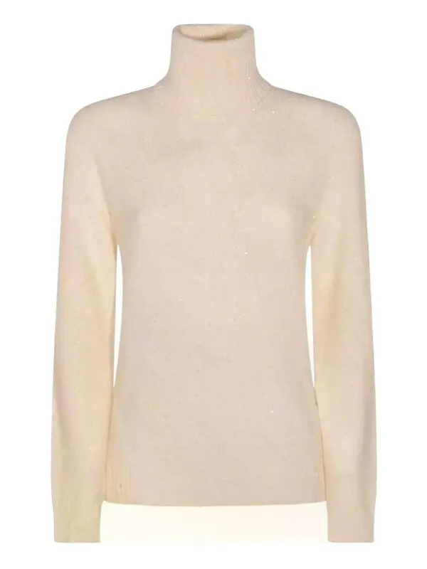 Fabiana Filippi Sequin-detail Roll-neck Sweater - Neutrals