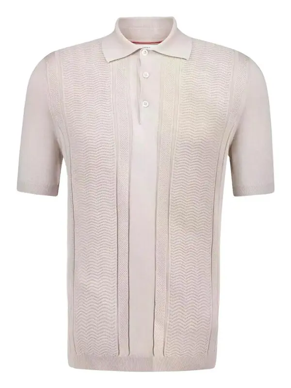 Brunello Cucinelli Jacquard-knit Polo Shirt - Neutrals