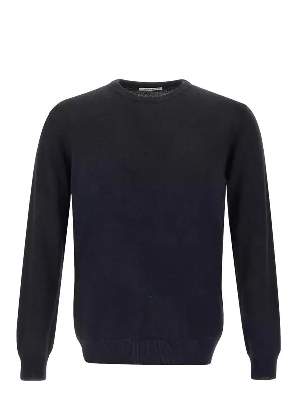 KANGRA Ribbed Crew-neck Sweater - Black
