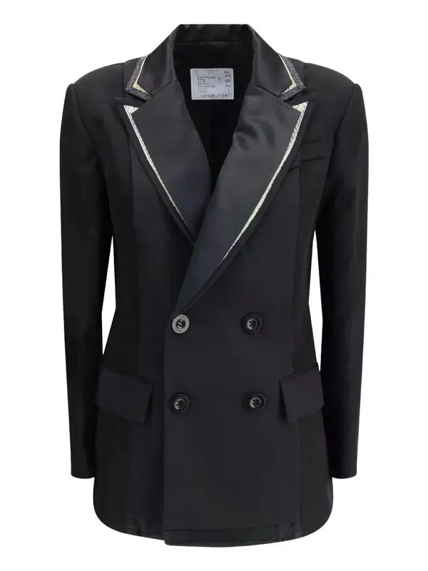 Sacai Double-breasted Jacket - Black