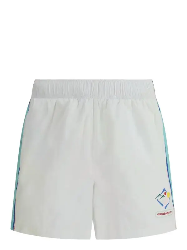 Casablanca Casa Sportif Graphic-panel Windbreaker Shorts - White