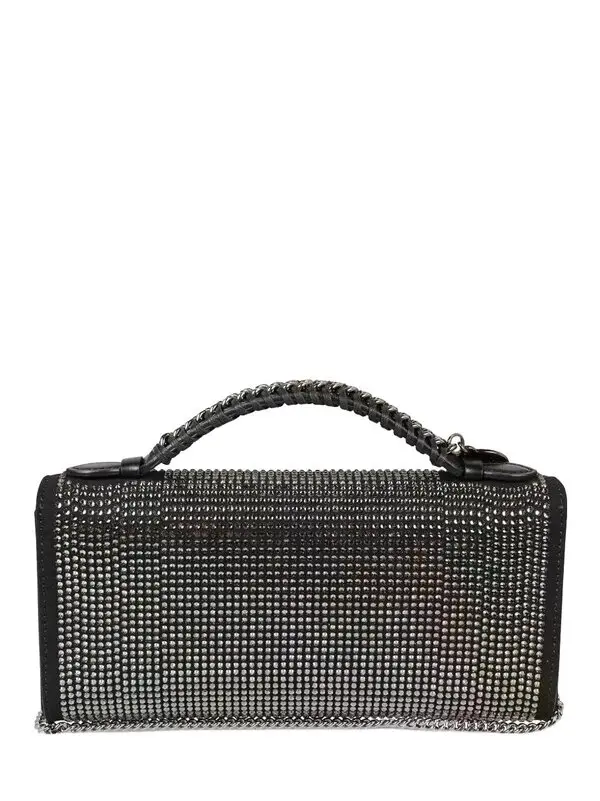 Stella McCartney Crystal-embellished Chain-handle Clutch - Black