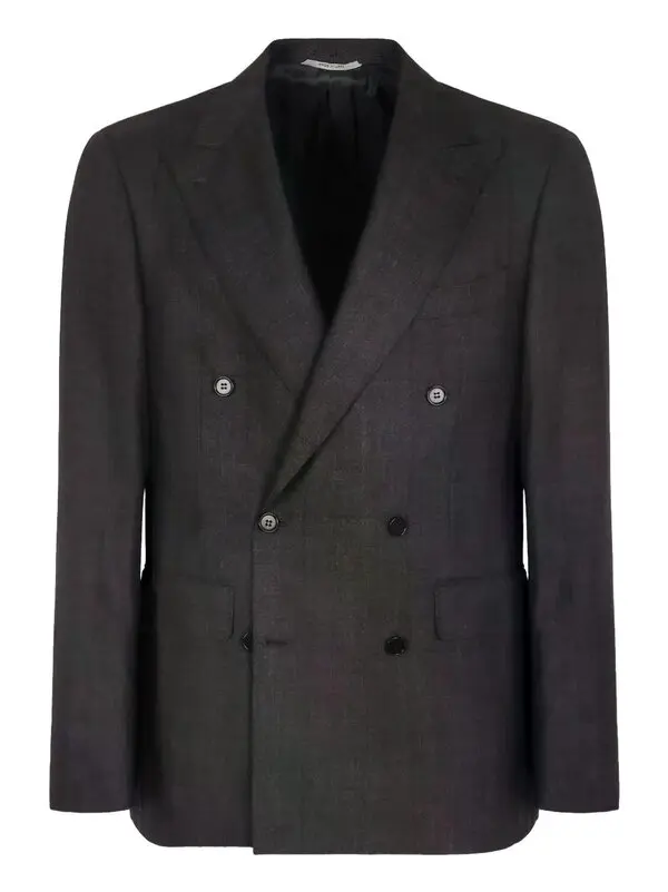 Canali Double-breasted Wool Suit - Brown