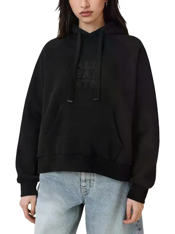 ALLSAINTS Logo-embroidered Hoodie - Black